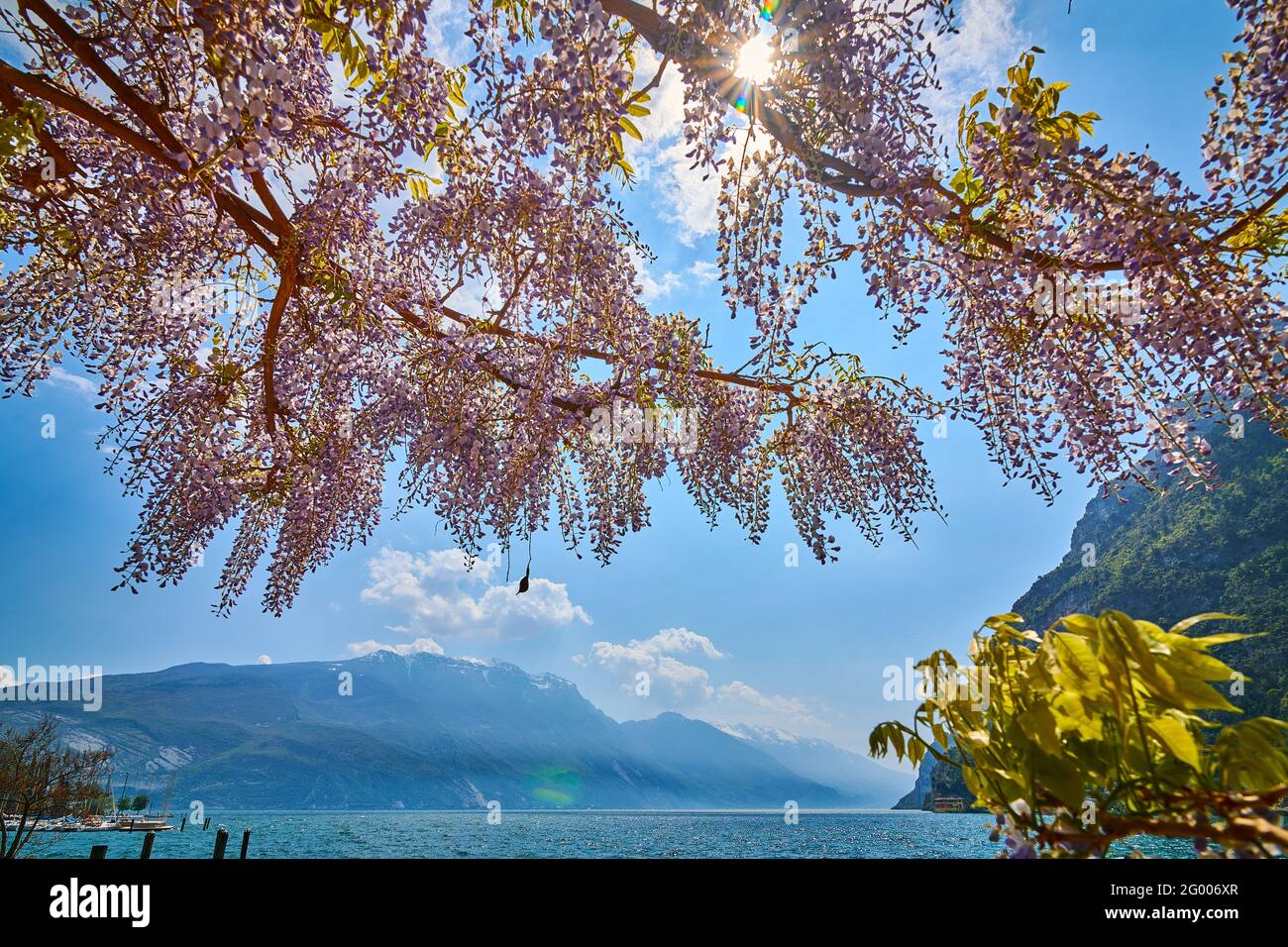 View of the beautiful Lake Garda in the springtime,Garda Lake ...