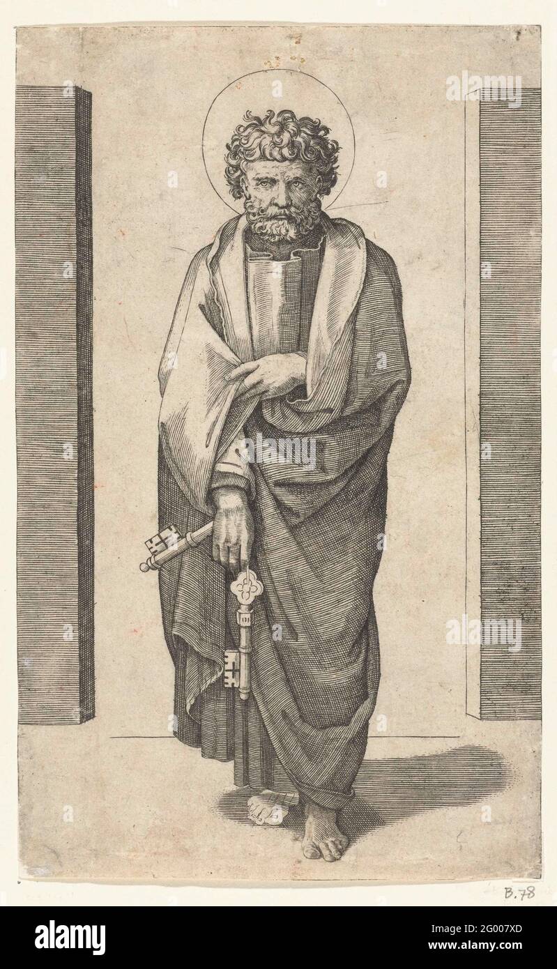 Apostle Petrus with keys; Christ and the apostles Stock Photo - Alamy