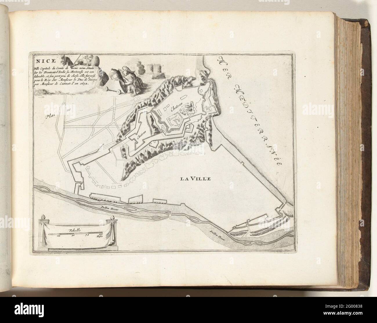 Nice map, ca. 1693-1695; Nice Ville Capitale du Comté de Meme Nom ...