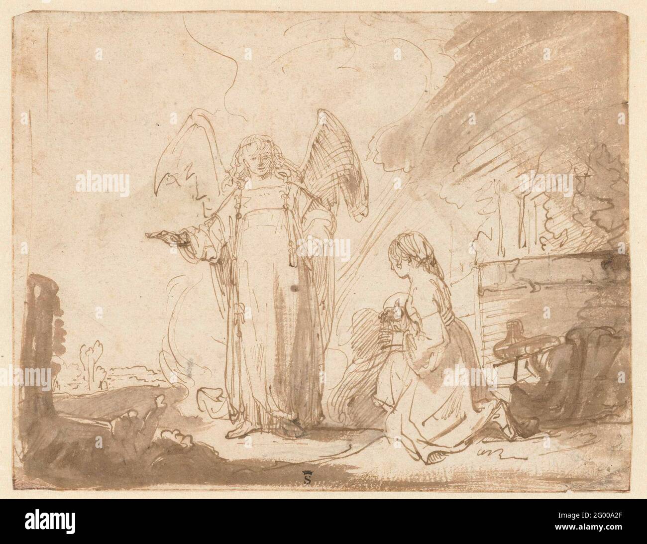 Angel appears at Hagar at the source. The angel appears to Hagar in the ...