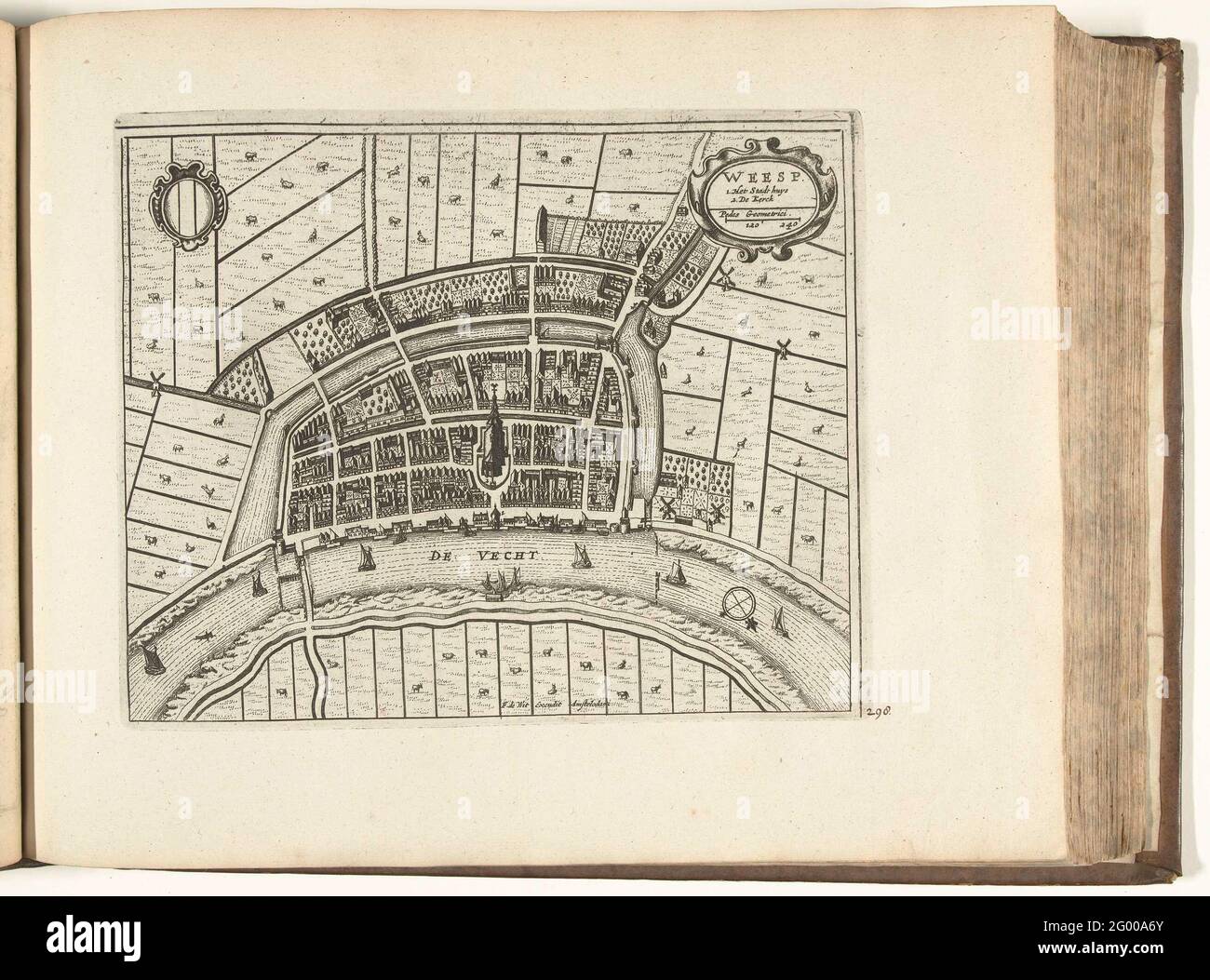 Map of Weesp, 1726; Weesp; Les Forces de l'Europe, Asie, Afrique et ...