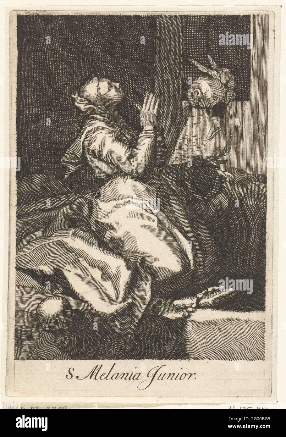 Saint Melania the younger as a hermal; S. Melania Junior; Kluizenaars ...