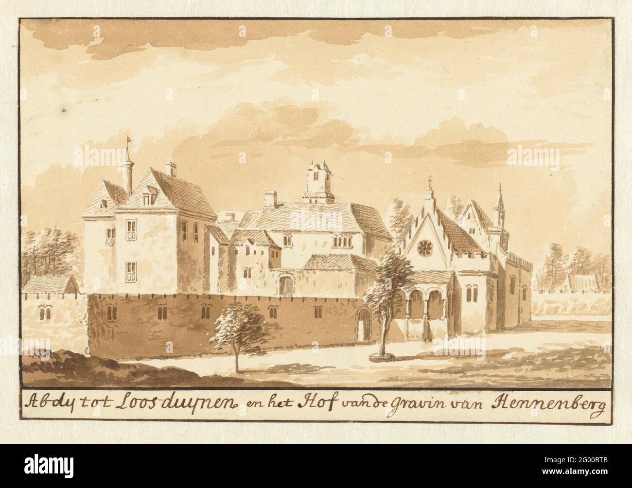 View of the abbey and the court of Henneberg in Loosduinen Stock Photo ...