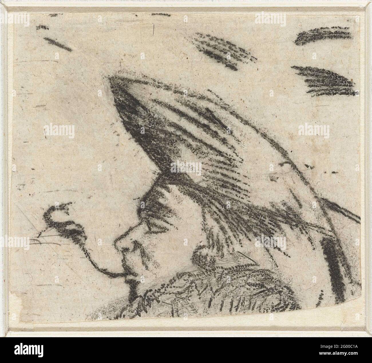 Portrait of the artist Johannes Janson. Fragment of a portrait of the ...