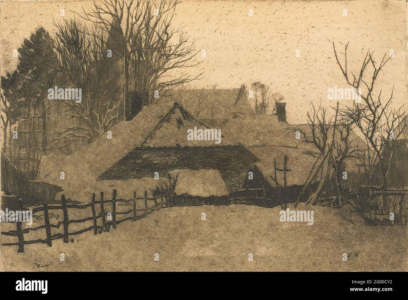 Winter evening, Ede Stock Photo - Alamy