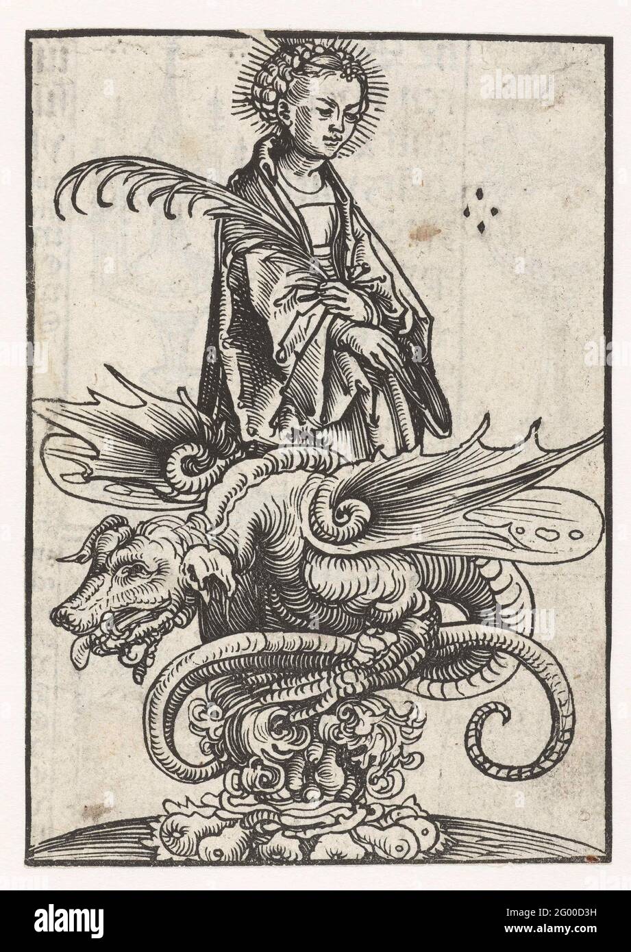 Image of Saint Margaret and Dragon. Image of Saint Margaret standing ...