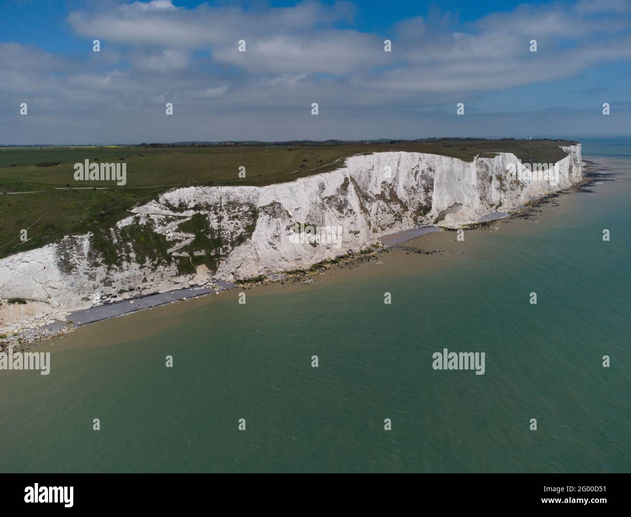 The White Cliffs of Dover, part of the North Downs formation, is the ...