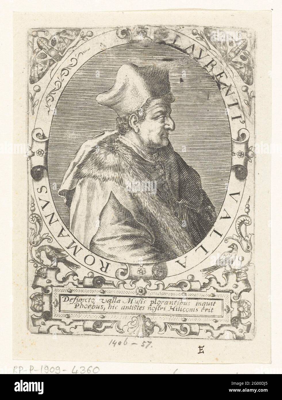 Portrait of Lorenzo Valla; Laurentius Valla. Portrait of the Humanist ...