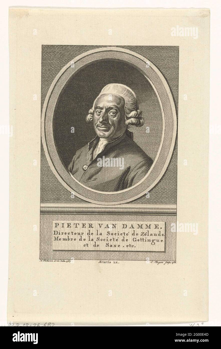 Portrait of Pieter van Damme at the age of 60. Portrait of Pieter van ...
