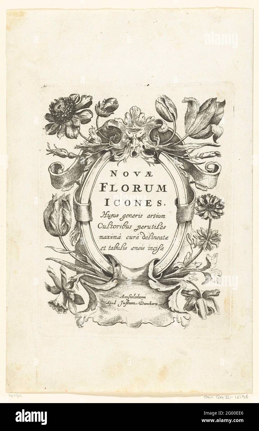 Novae Florum icones. Title in oval, faced in cartouche with rollerwork ...