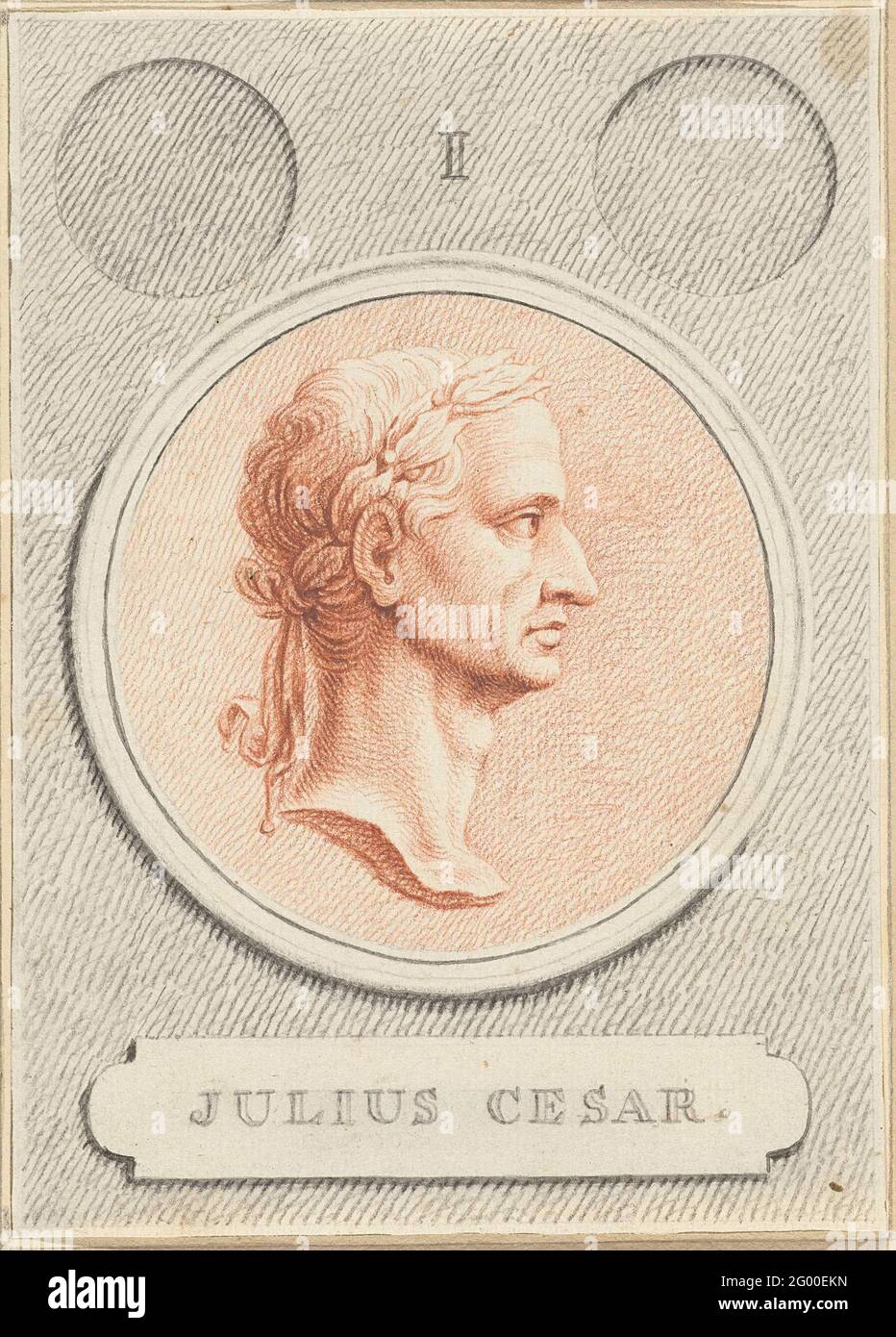 Portrait medallion from Julius Caesar. Design for a print Stock Photo ...