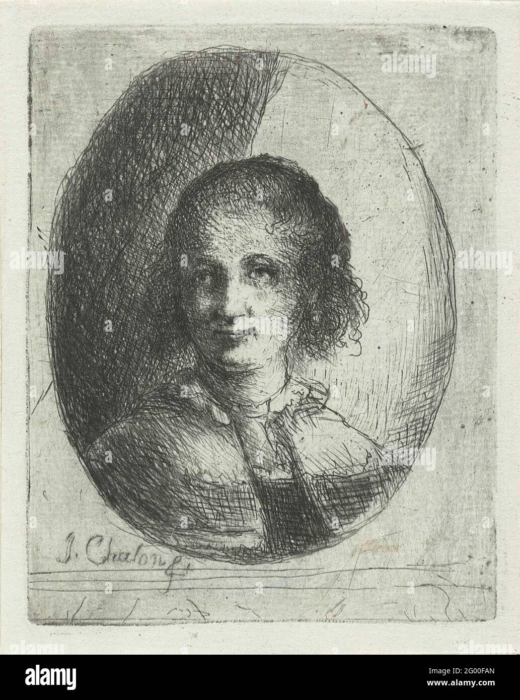 Portrait of Christina Chalon. Portrait in oval list of Christina Chalon ...