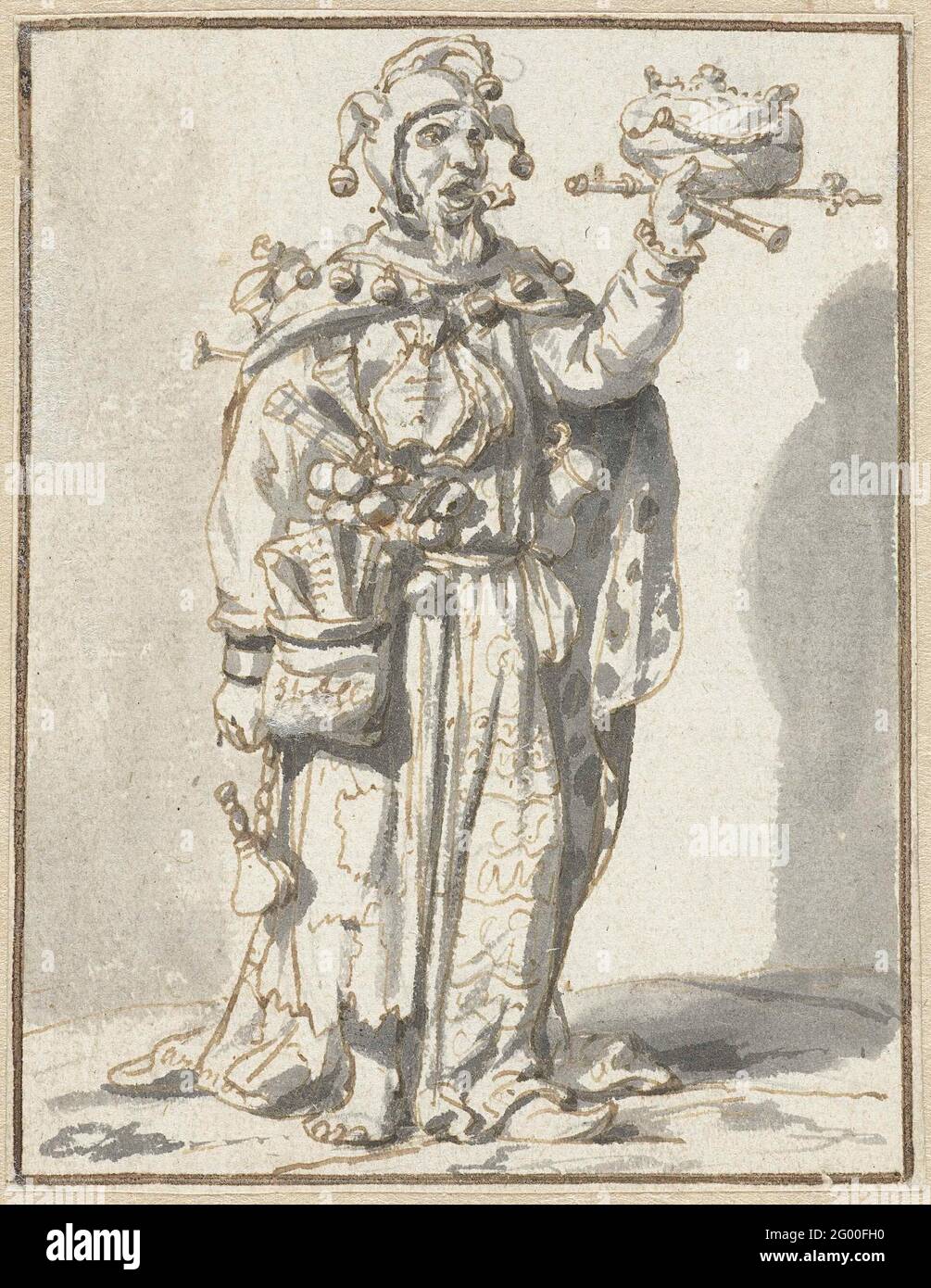 Standing jester. Design for a print Stock Photo - Alamy