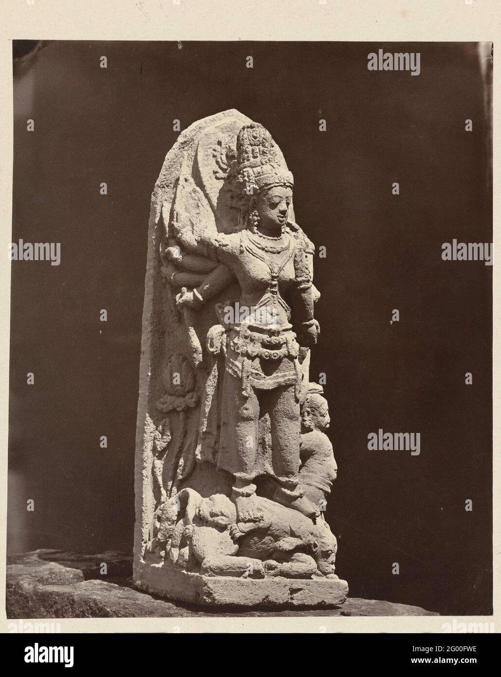 Arold Durga Slaying The Demon Mahisha, Upper Right Arm Missing. Dieng ...