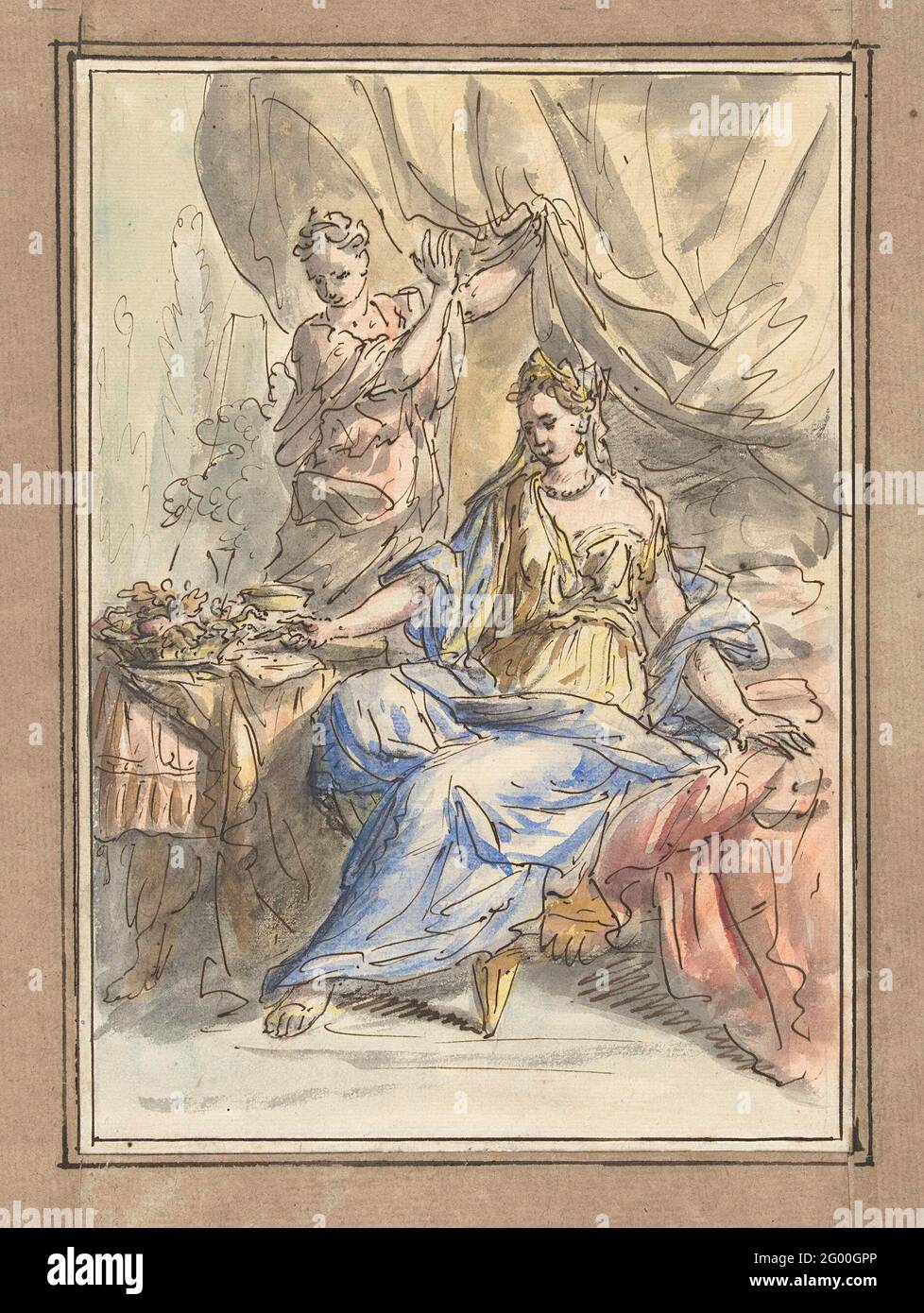 Cleopatra. Design for a painting Stock Photo - Alamy