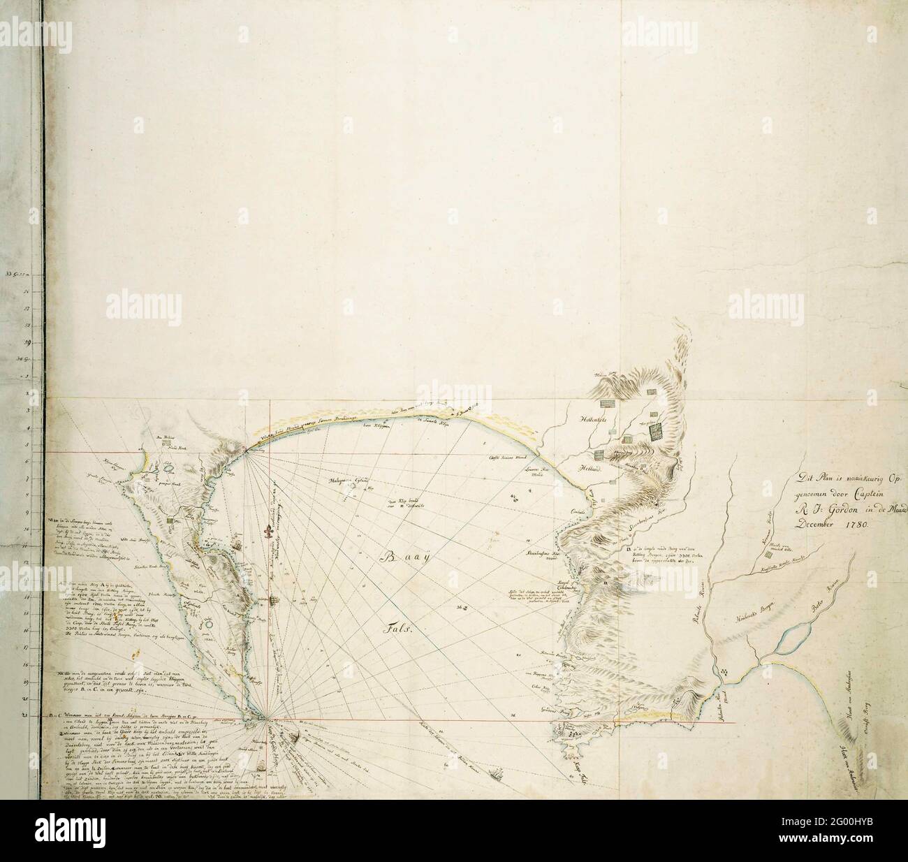 Map of False Bay and the Cape Peninsula. The map covers the area ...