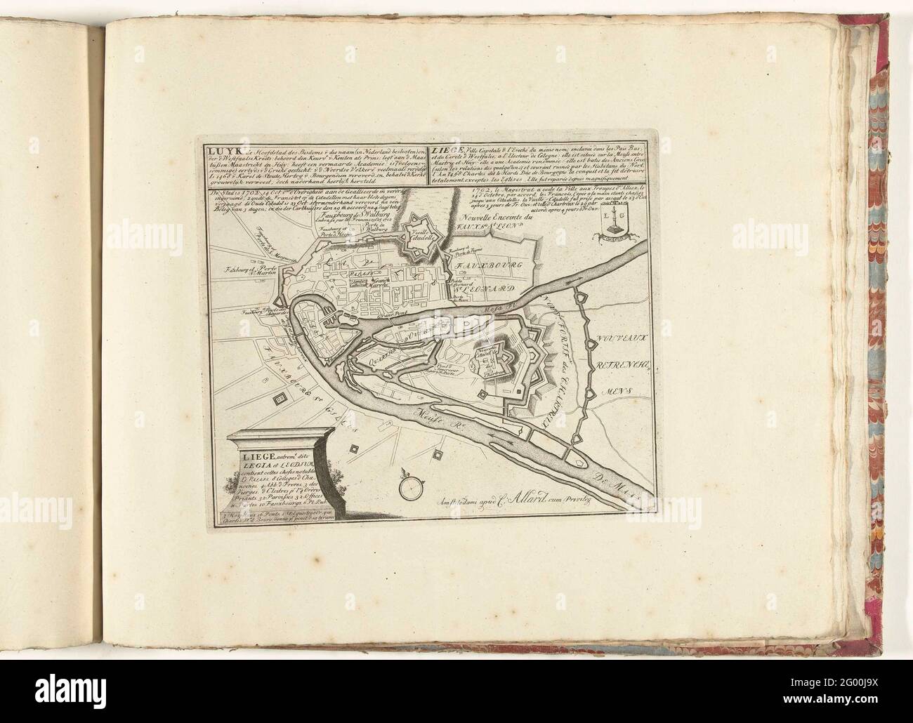 Map of Liège, ca. 1701-1713; Luyk, the capital of Disdoms V [an] That ...