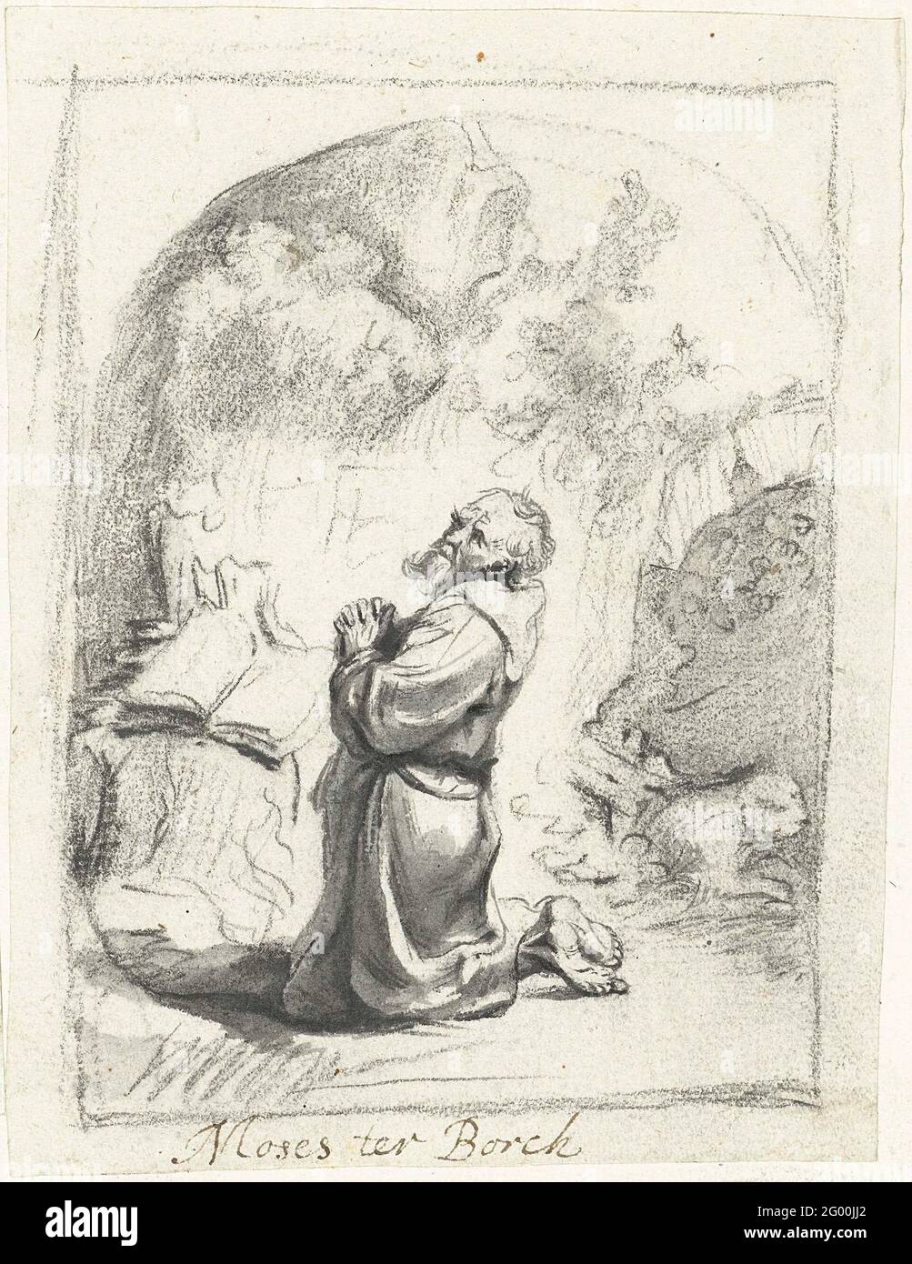 Saint Hieronymus in prayer Stock Photo - Alamy