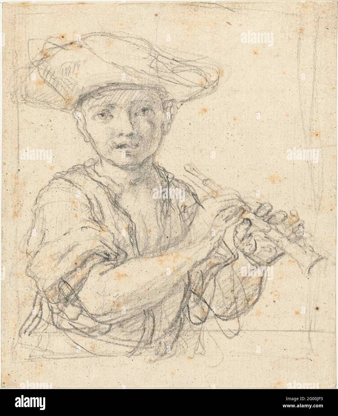 Little boy with flute Stock Photo - Alamy