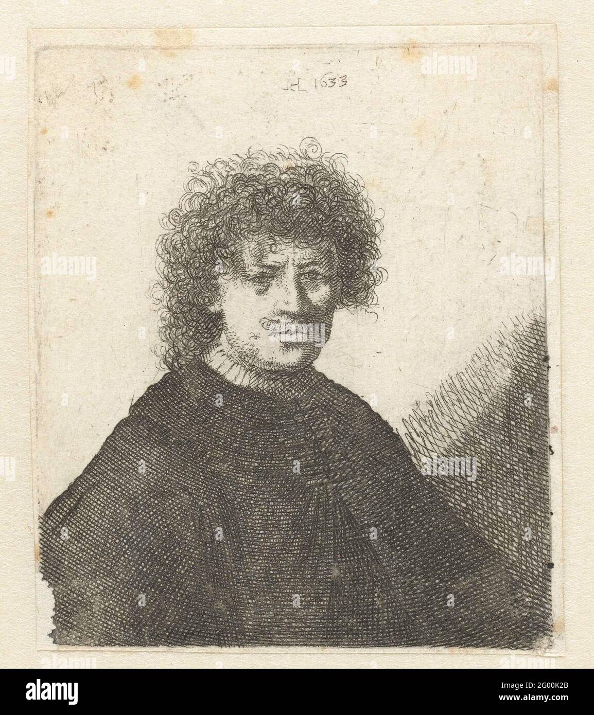 Self-portrait in cloak with flat collar: bust. Mirror-image copy to the ...