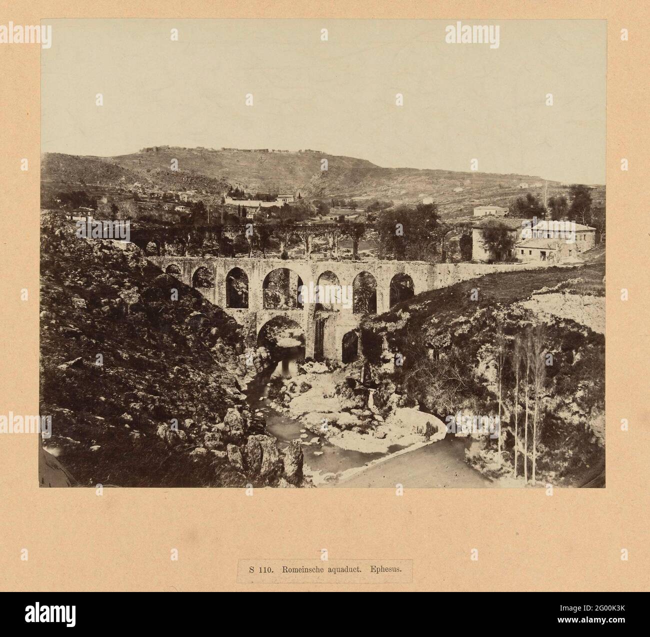 Roman aqueduct in Ephese; S 110. Roman aqueduct. Ephesus.; Syria. An ...