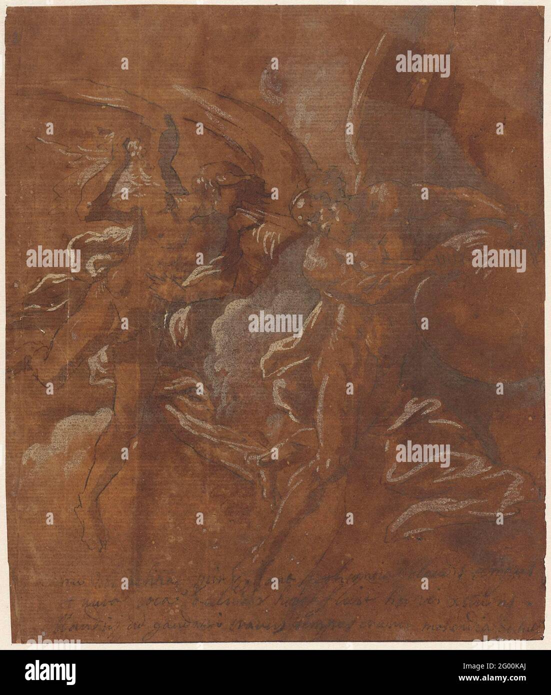 Two winged men. Two winged men cleaving the airspace: the young man ...