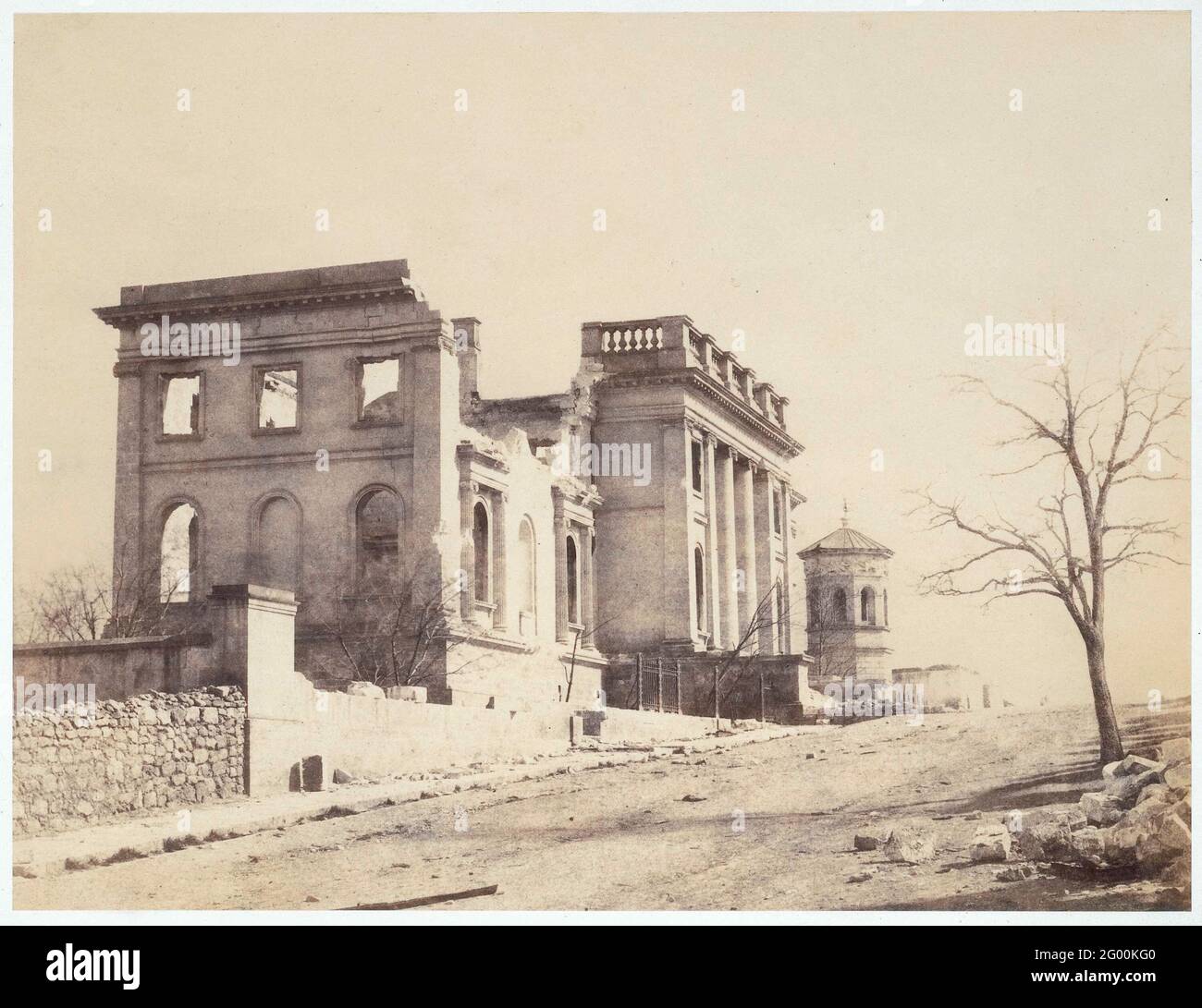 Destroyed building in Sebastopol. Building destroyed during Crimean War ...