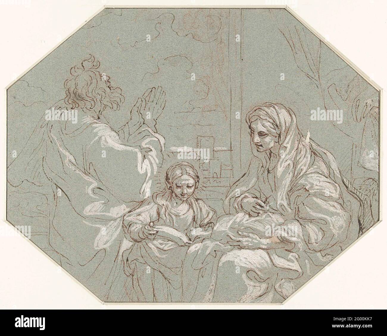 The holy Anna teaches Maria read Stock Photo - Alamy