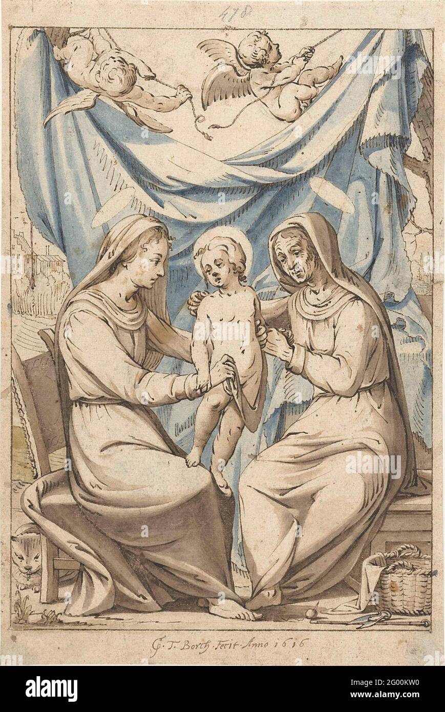 The Virgin Mary with child and the Holy Anna Stock Photo - Alamy