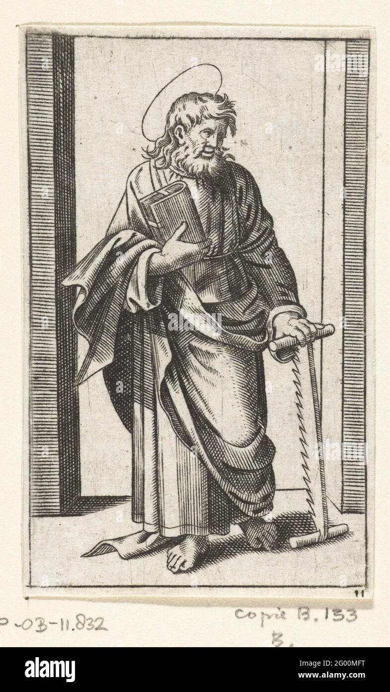 Apostle Simon Zelotes with saw; Christ and the apostles Stock Photo - Alamy