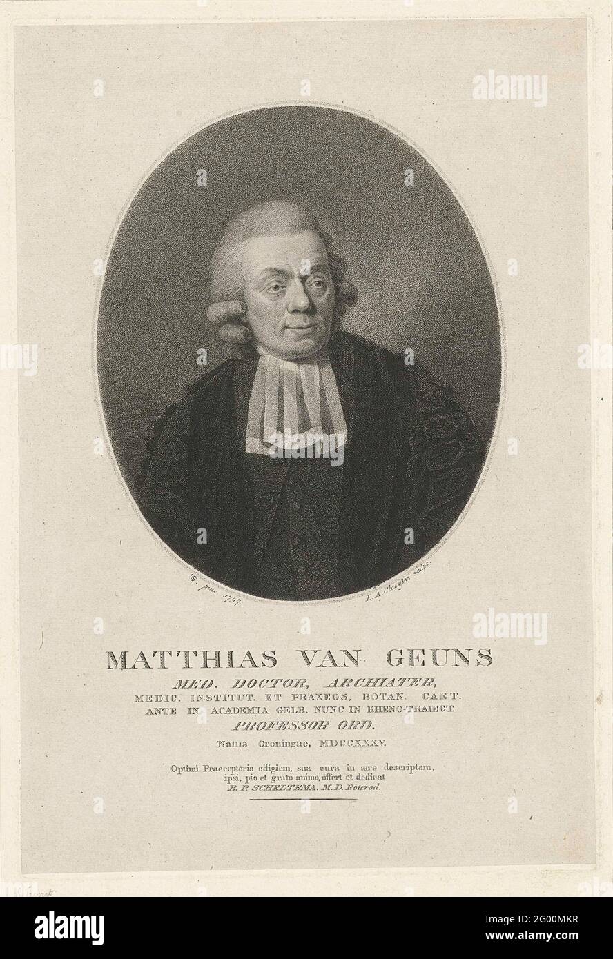 Portrait of the Utrecht professor of Matthias van Geuns Stock Photo - Alamy