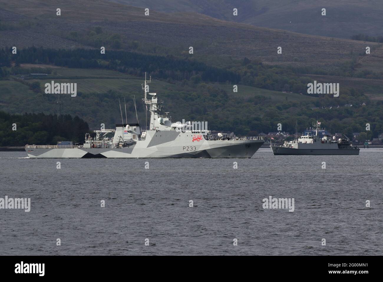 HMS Tamar (P233), a Batch 2 River-class patrol vessel operated by the ...