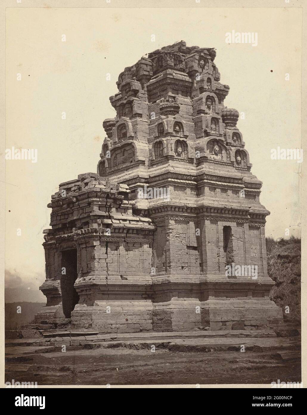 Candi Bhima, general view including its superstructure with sculpted ...