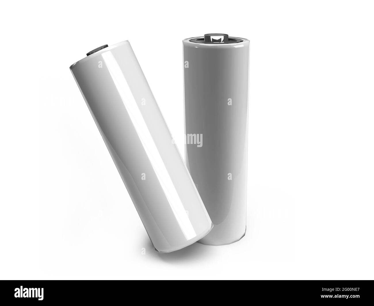 Small AA Battery 3D Illustration Mockup Scene on Isolated Background ...