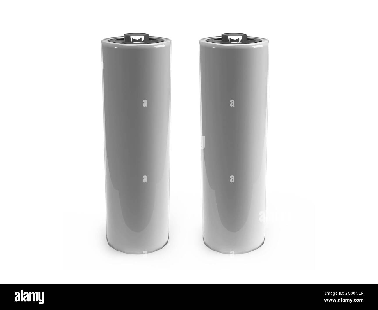 Small AA Battery 3D Illustration Mockup Scene on Isolated Background ...