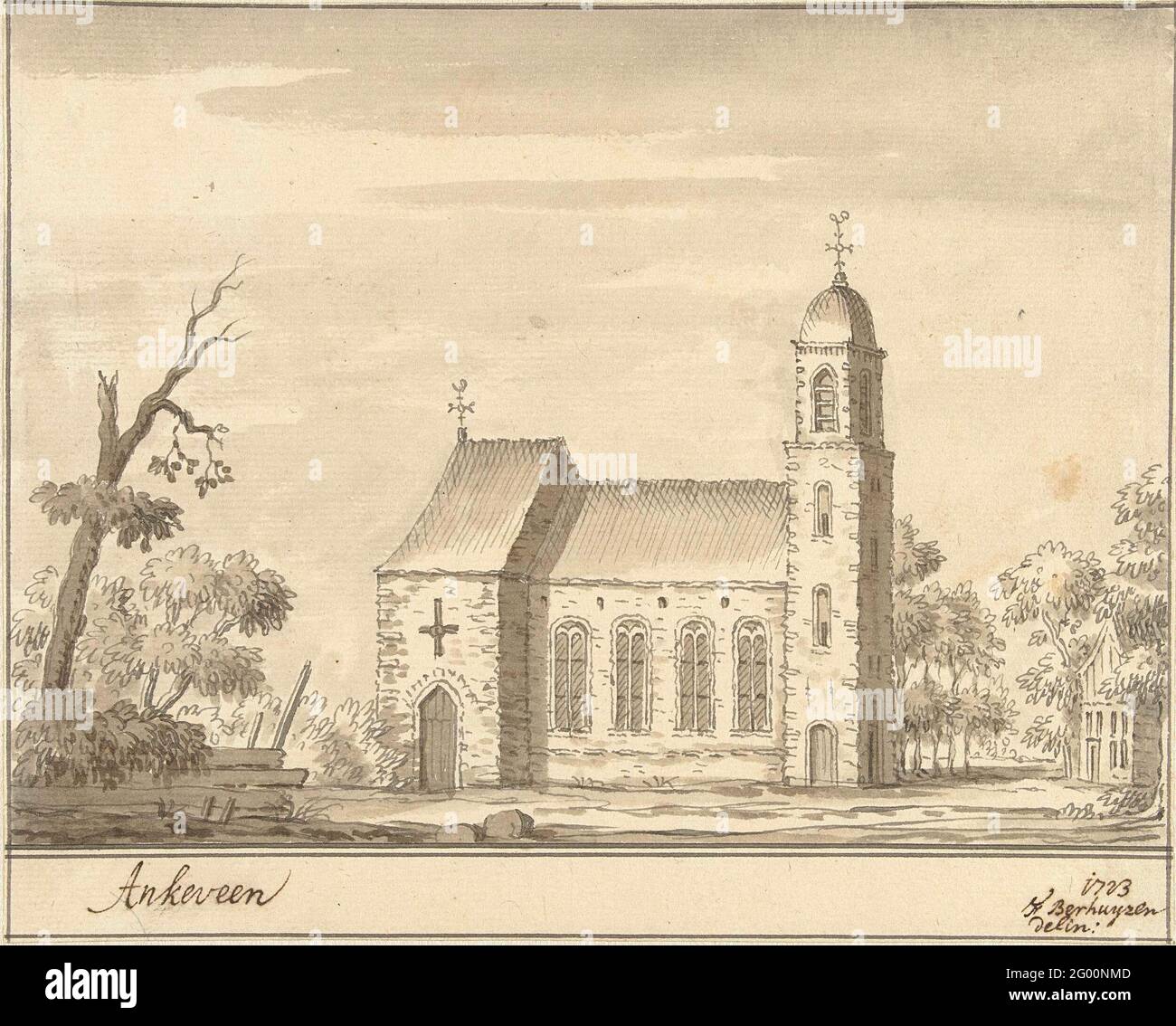 The church in Ankeveen Stock Photo - Alamy