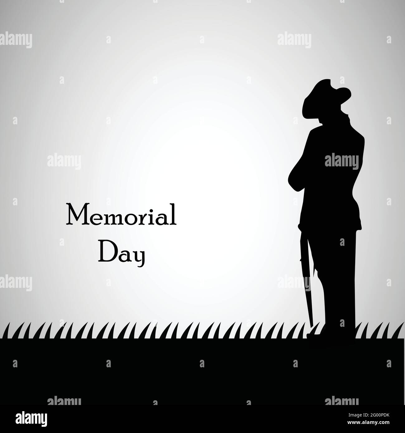 Memorial day usa flag Black and White Stock Photos & Images - Alamy