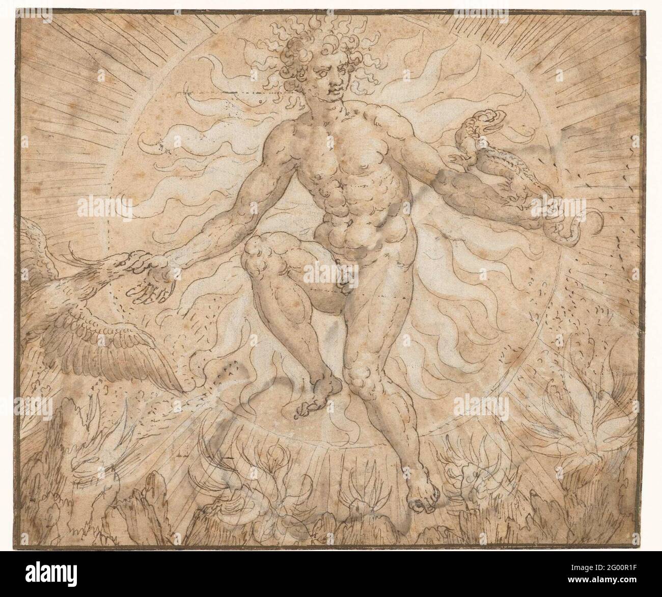 Ignis; Four elements. Design for a print Stock Photo - Alamy