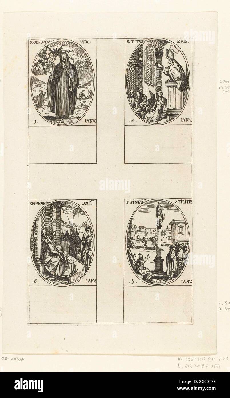 Holy GenoVefa, Saint Titus, Sacred Simon stylite, worship by the Wise ...