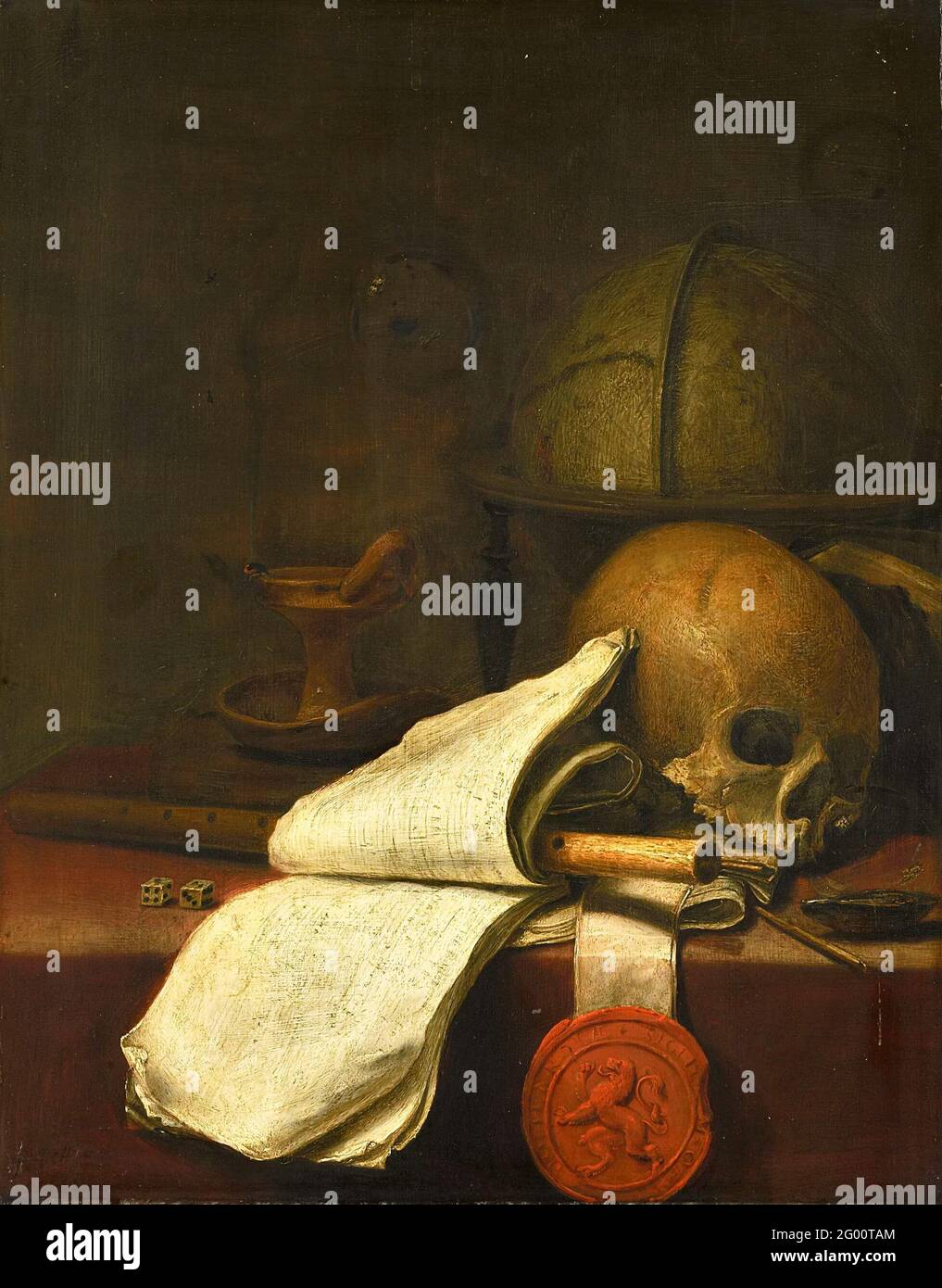 A vanitas still life with a globe hi-res stock photography and images ...