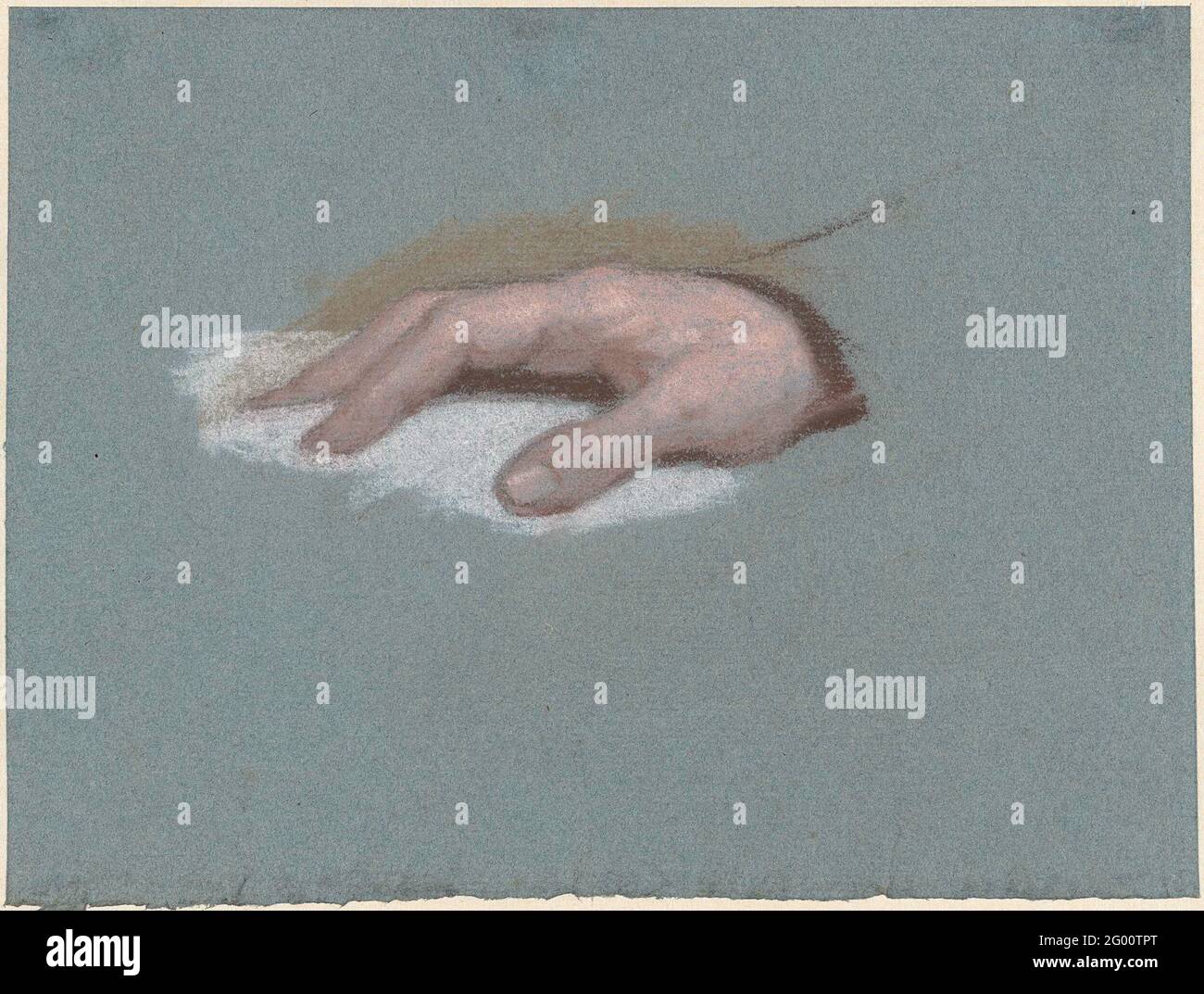 Study of a Man's Hand, resting on a White Fabric Stock Photo - Alamy