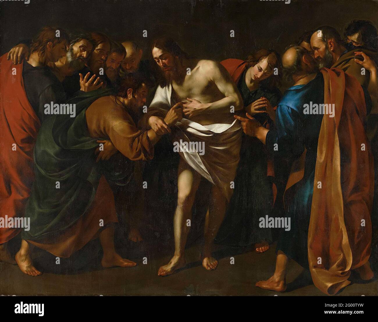 The Incredulity of St Thomas; Doubting Thomas. The unbeliever Tomas ...