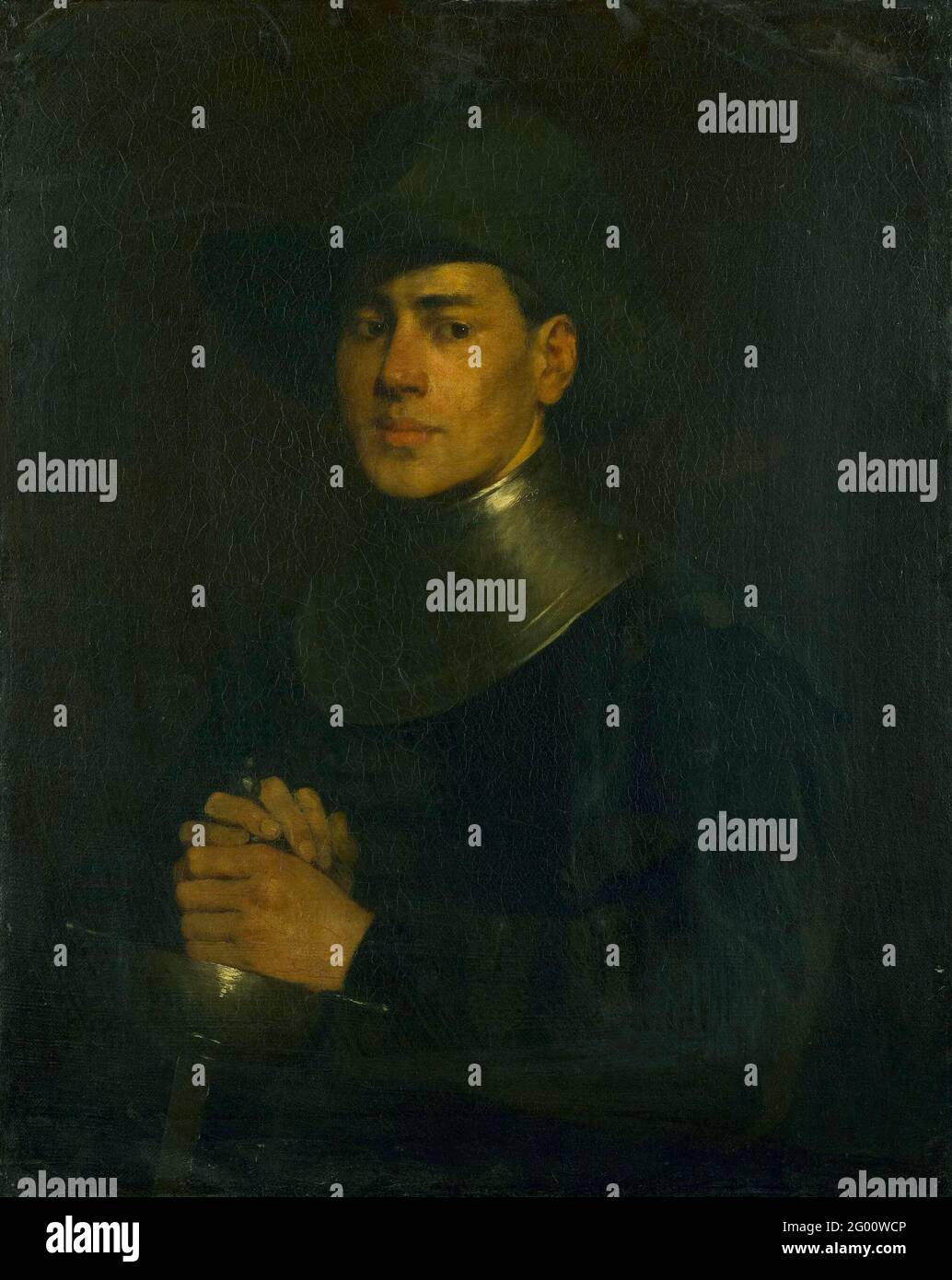 The Cavalier. The Cavalier. Seated young man in half, with neck ...