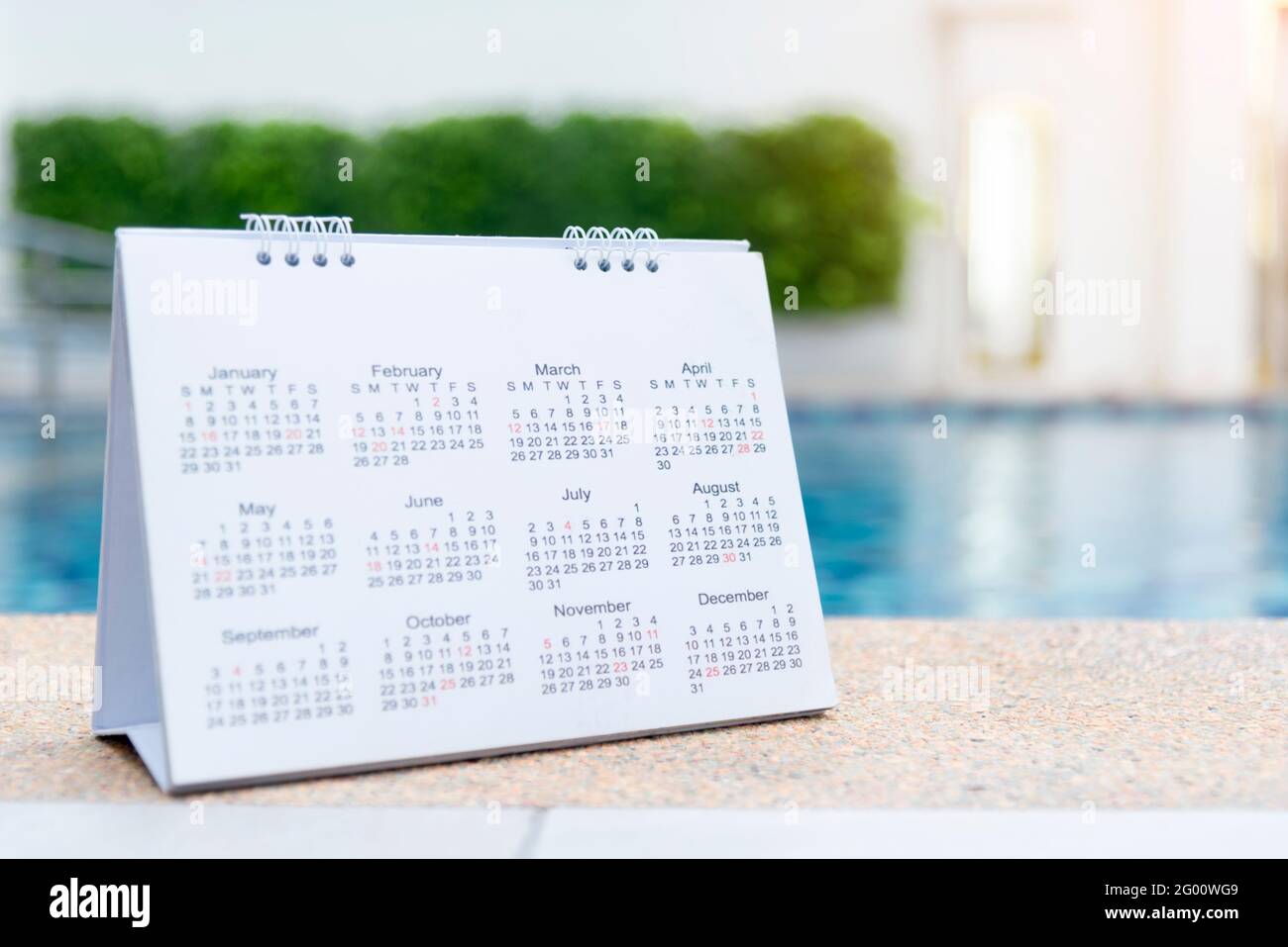 2019 Calendar Close up calendar setting timetable for organize schedule ...