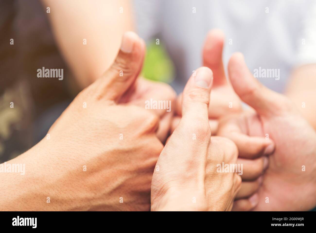 Concept partnership. Group of Photographers Partners Team with hands ...