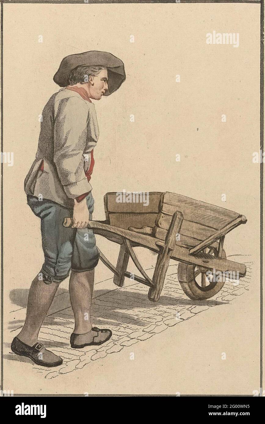 Man with wheelbarrow Stock Photo - Alamy