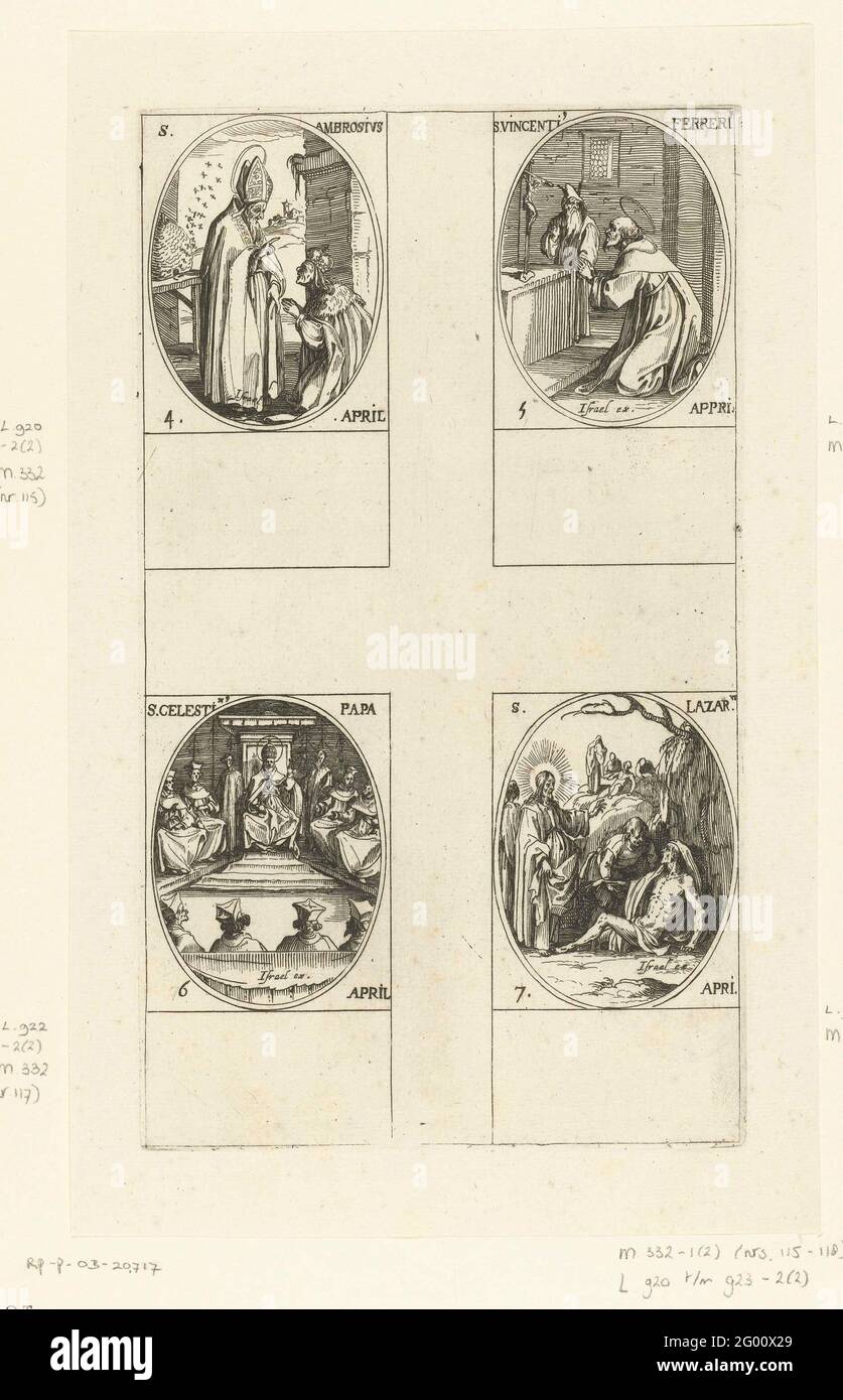 Holy Ambrosius of Milan, Saint Vincentius Ferrerius, Saint Coelestinus ...
