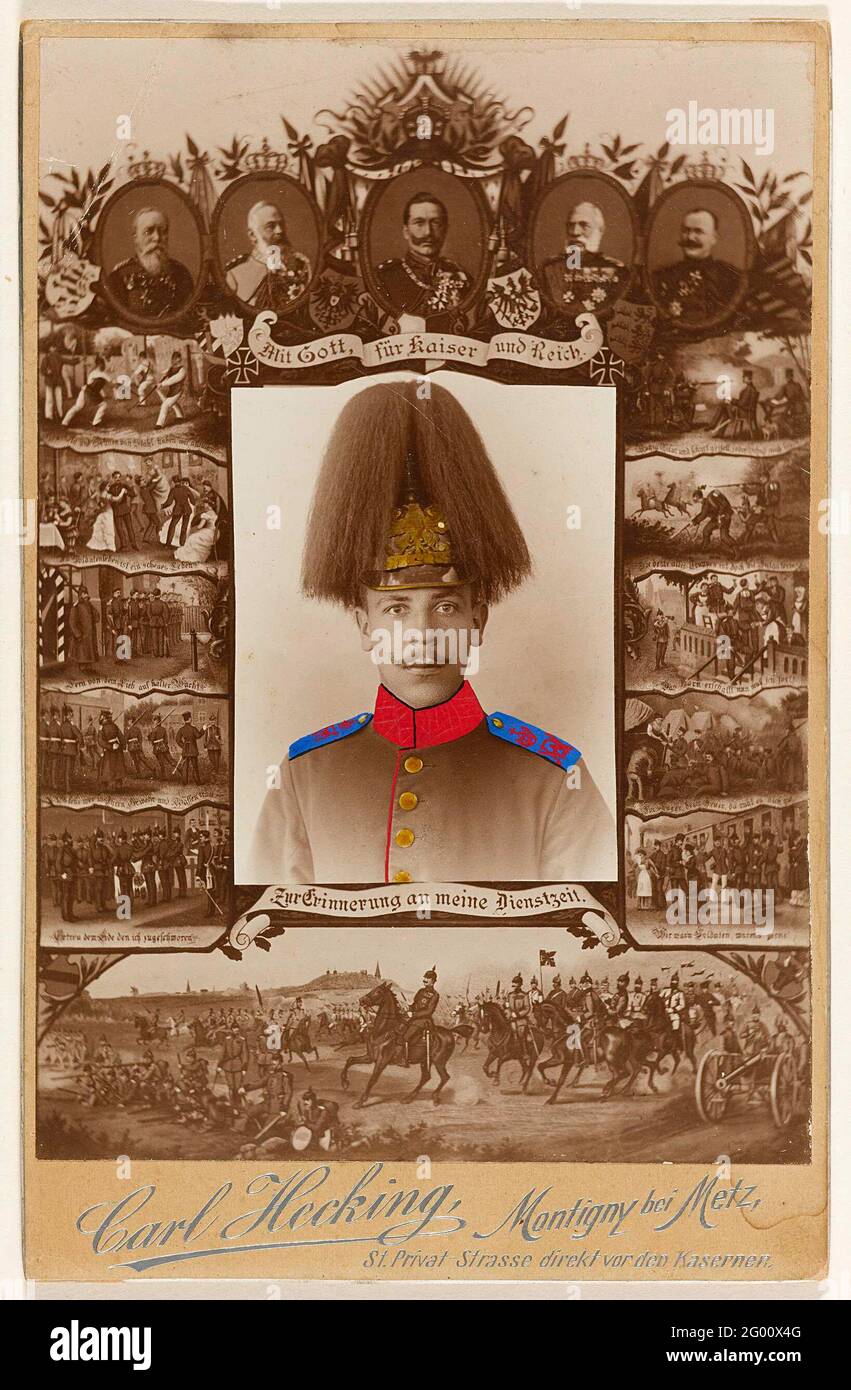 Portrait of a German conscript military; Zur Enernerung An Meine ...