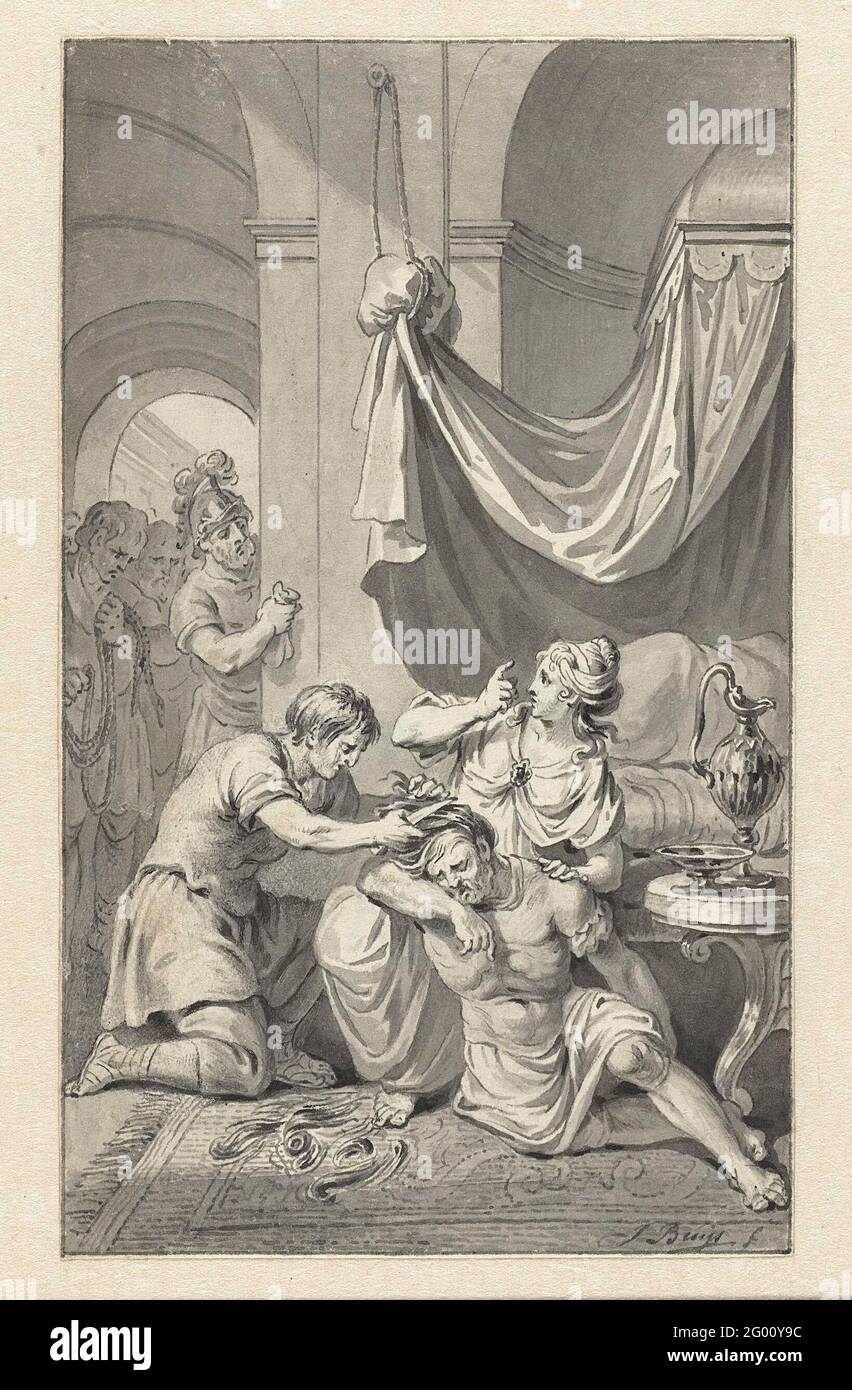 Samson and Delila. Design for a print Stock Photo - Alamy