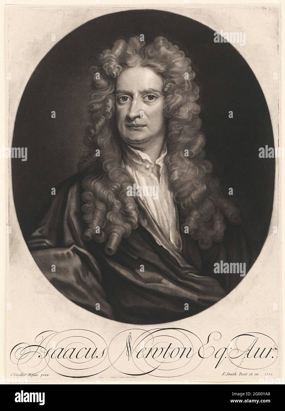 Portret Isaac Newton Stock Photo - Alamy